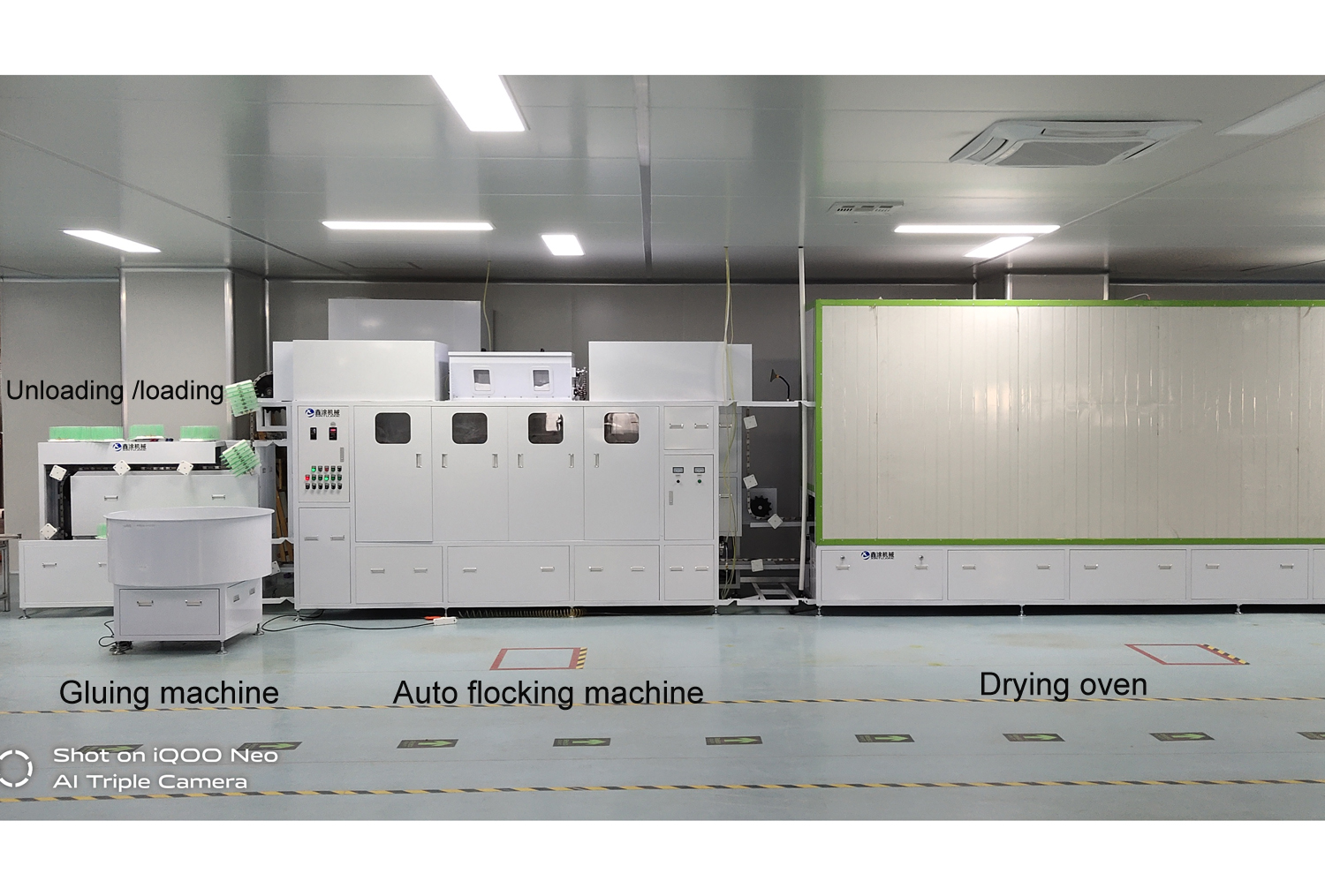 Automatic Flocking Machine with Glueing System for making medical swabs